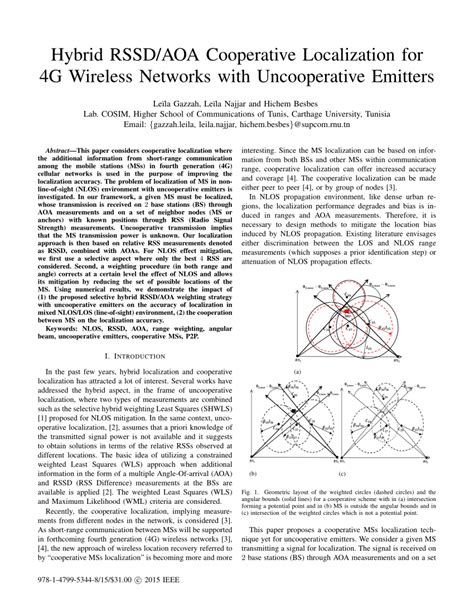 pdf hybrid rssd aoa cooperative localization for 4g wireless networks with uncooperative emitters