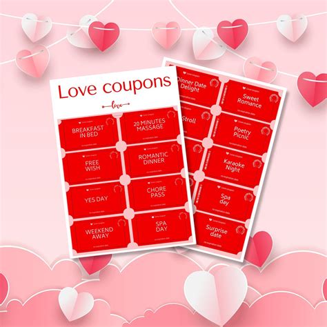 Printable Love Coupon Book Editable Love Coupons Couple Coupons Romantic T For Him T For