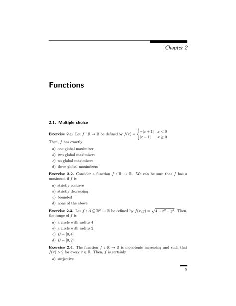 functions chapter 2 functions 2 multiple choice exercise 2 1 r rbe defined byf x x 1 x
