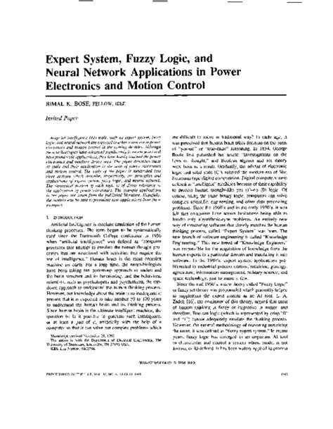 pdf expert system fuzzy logic and neural network applications in power electronics and
