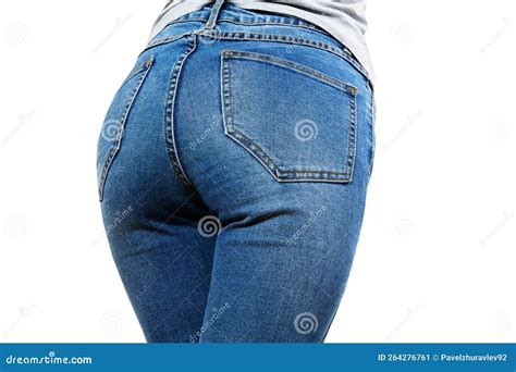 Close Up Of Woman Wearing Blue Jeans Fit Female In Blue Jeans Stock Image Image Of Model