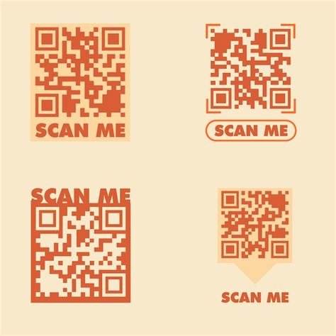 Premium Vector Collection Of Qr Code Stickers Scan Me