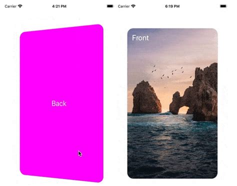 Flip Card Animation Using Gesture For React Native