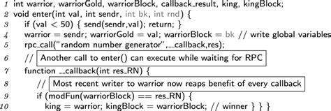 simplified code for blockking in a c like language download scientific diagram
