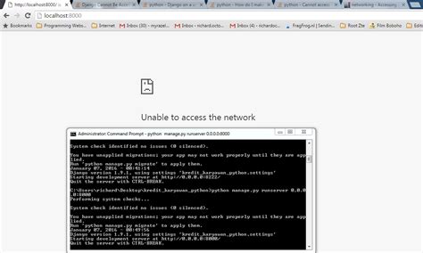 [solved] django cannot be accessed from localhost 9to5answer