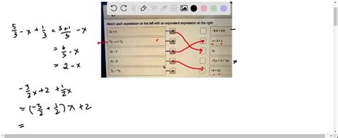 solved match each expression on the left with an equivalent expression on the right matching