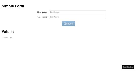 Redux Form Simple Example Forked Codesandbox
