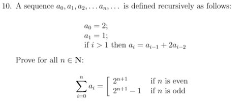solved a sequence a0 a1 a2 an is defined