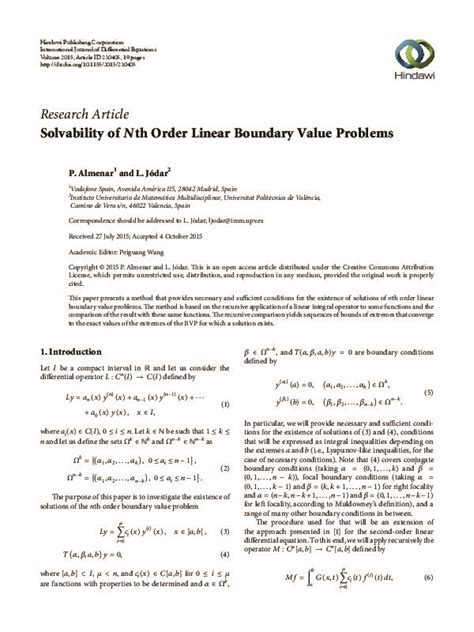 solvability of nth order linear boundary value problems