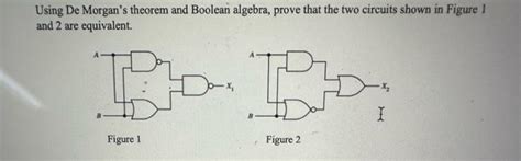 solved using de morgan s theorem and boolean algebra prove