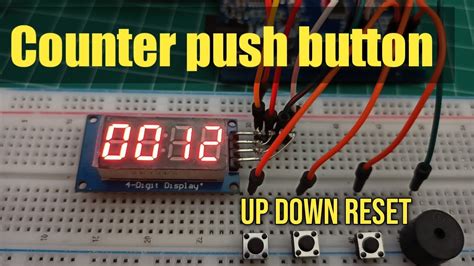 push button counter using arduino youtube