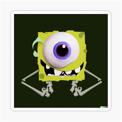 Mike Wazowski Two Eyes Skelton Sticker For Sale By Mujtba01 Redbubble