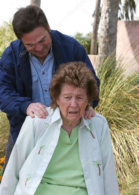Son Comforting Mother Stock Photo Lisafx 6668614