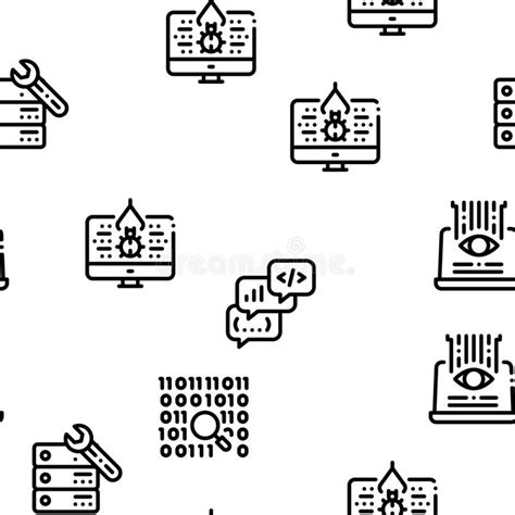software testing and analysis seamless pattern vector stock illustration illustration of