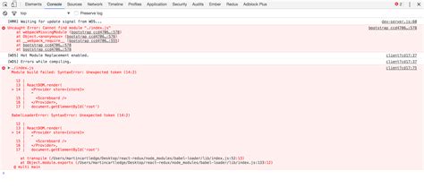 error in index js module build failed syntaxerror unexpected token 14 2 example