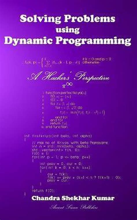 Solving Problems Using Dynamic Programming 9789354081736 Chandra