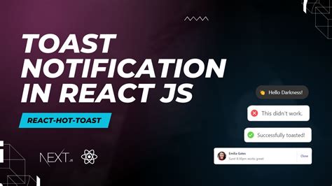 Toast Notifications In Reactjs NextJS 14 React Hot Toast YouTube