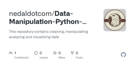GitHub Nedaldotcom Data Manipulation Python Jupyter Notebook This