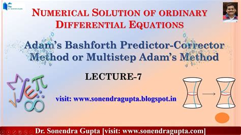 lecture 7 numerical solution of ode adam s bashforth predictor corrector method youtube