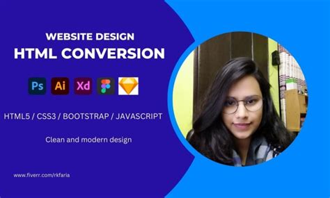 convert psd to html figma to html xd to html sketch to html css responsive by rkfaria fiverr