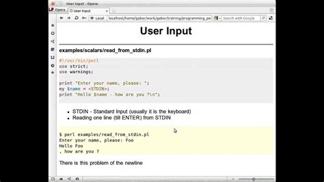 beginner perl maven tutorial 2 3 variable interpolation user input and output chomp youtube