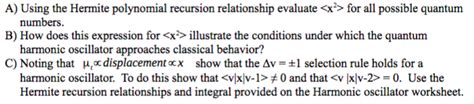a using the hermite polynomial recursion