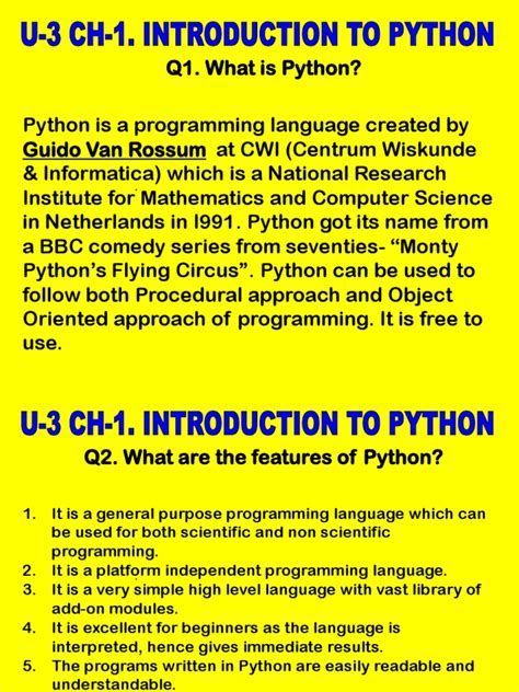 ch 1 getting started with python pdf python programming language scripting language