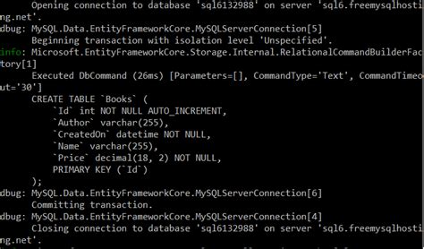 Anuraj Using MySql In ASP NET Core