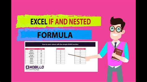 how to use the excel and function if nested formula youtube