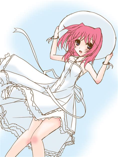Safebooru 1girl Armpits Arms Up Bare Legs Bare Shoulders Blue Background Bracelet Caro Ru
