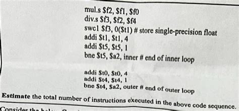 the following code fragment processes two
