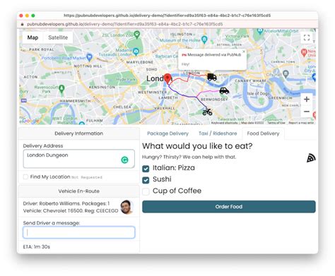 Github Pubnubdevelopers Delivery Demo Dashboard For Package Delivery