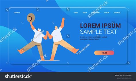 Senior Couple Dancing Old Man Woman Stock Vector Royalty Free 2075376988 Shutterstock