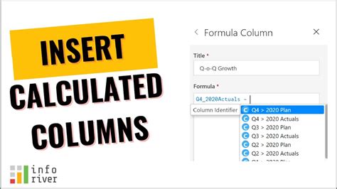 Create Custom Calculated Columns With Inforiver In Power BI YouTube