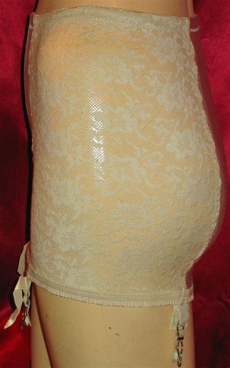 Vintage Smoothe Open Bottom Girdle With Satin Panels