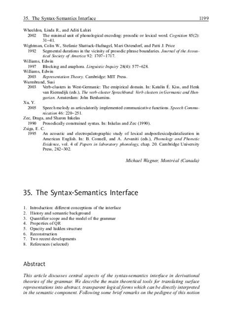 pdf the syntax semantics interface winfried lechner