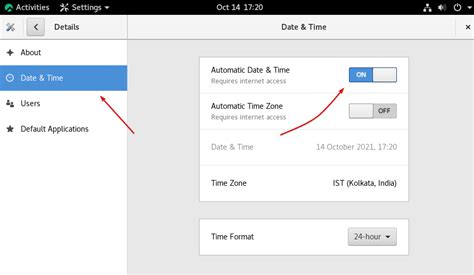 How To Set Date And Time On Rocky Linux 8 Desktop And Server