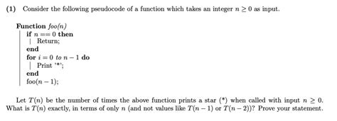 [solved] 1 consider the following pseudocode of solutioninn