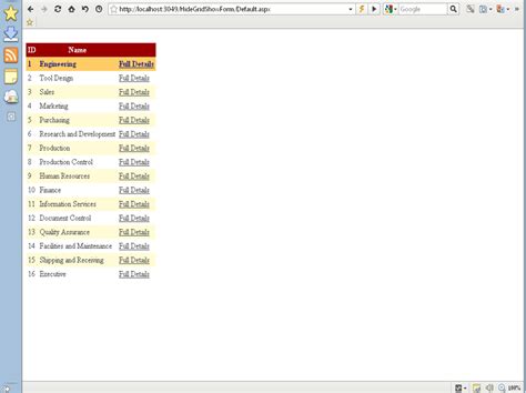 how to hide gridview and show the selected gridview row details in form view using asp c