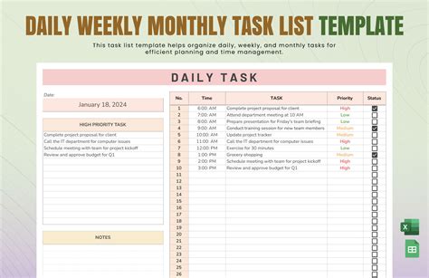 Weekly Schedule To Do List Template In Google Sheets Ms Excel