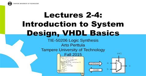 lectures 2 4 introduction to system design vhdl … 2 4 lectures 2 4 introduction to system
