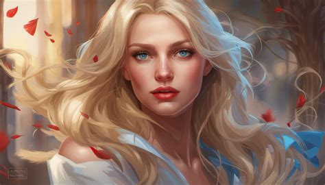 Most Beautiful Girl In The World She Has Blond Hair Blue Eyes Red Lips With A Beautiful And