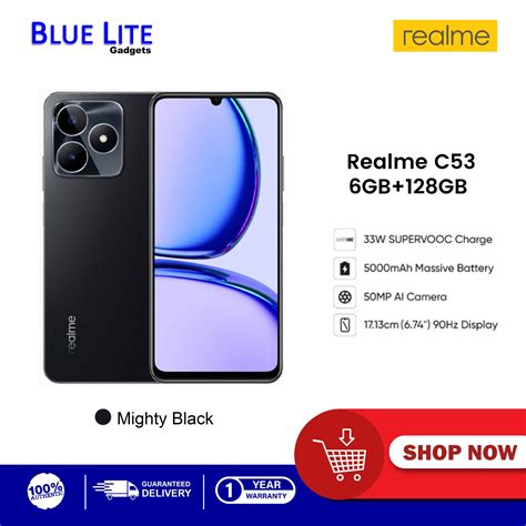 Realme C53 6gb128gb Mighty Black Blue Lite Gadgets Inc
