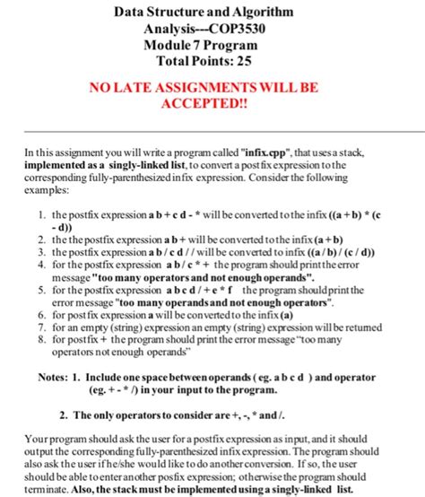 solved data structure and algorithm analysis cop3530